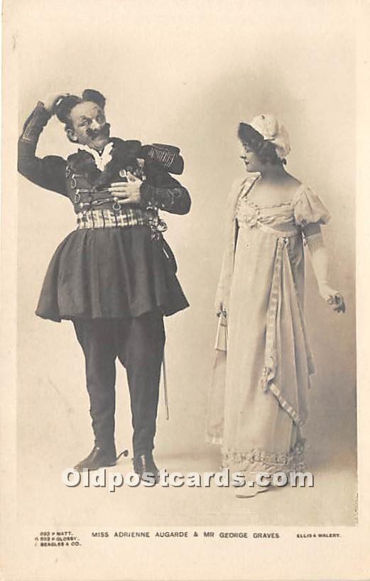 Miss Adrienne Augare and Mr George Graves Theater Actor / Actress ...