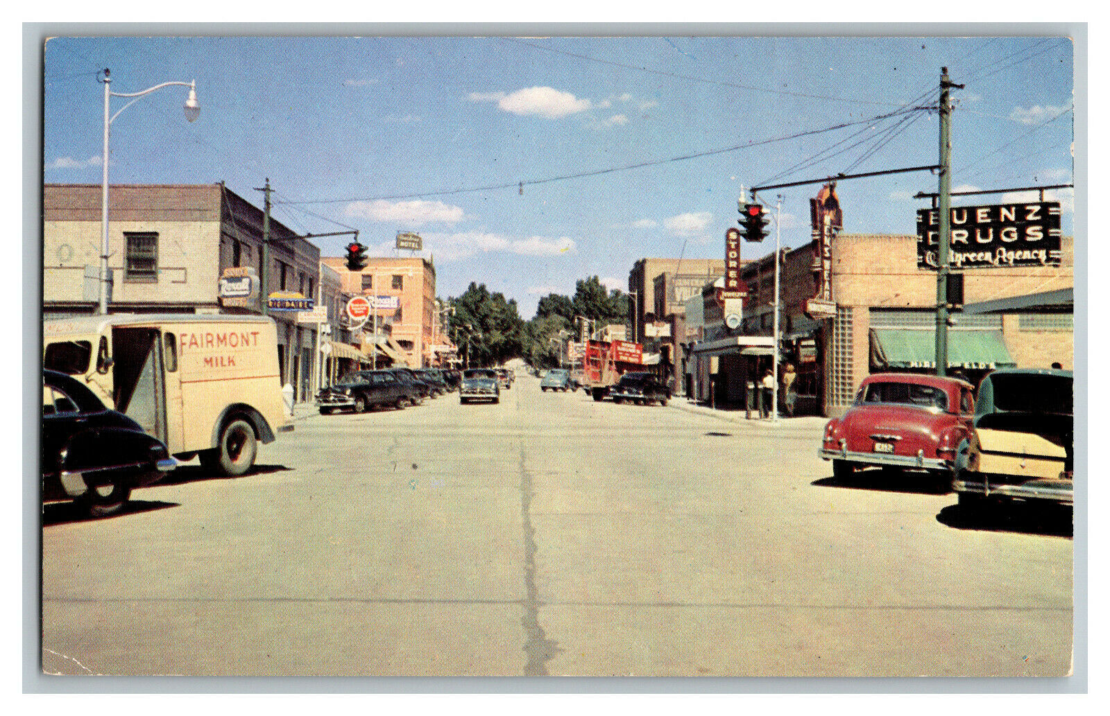 Postcard NE Ogallala Nebraska Street Scene Old Cars Vintage Standard ...
