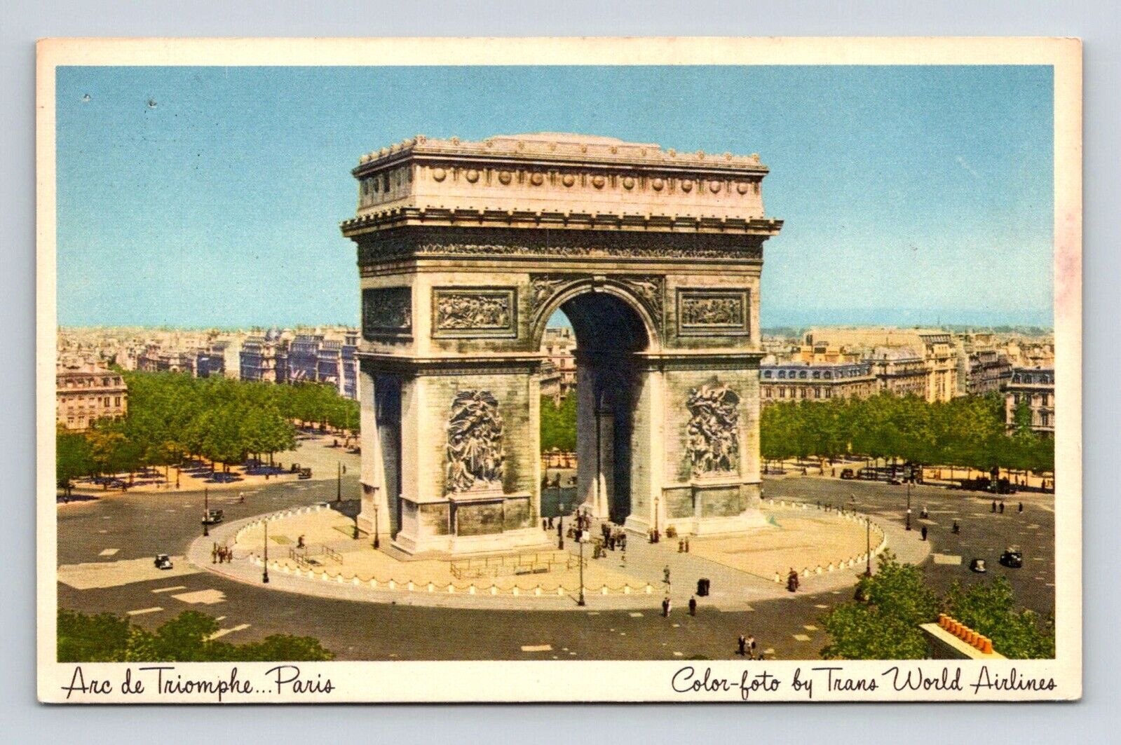 Arc De Triomphe Paris Aerial View Europe Gateway Monument Historical ...