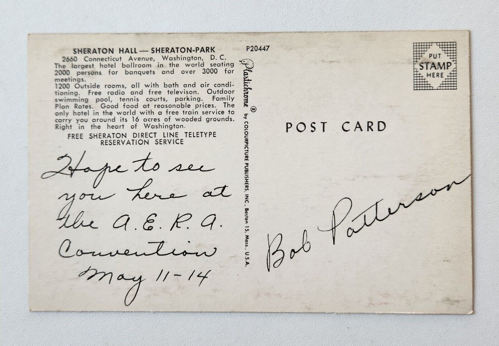 Sheraton Hall Ballroom Sheraton Park Washington DC Postcard | United ...