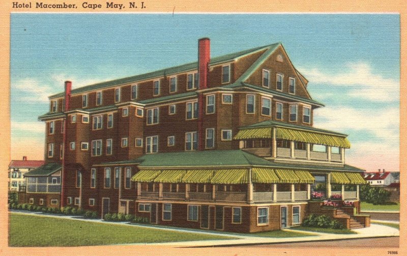 Vintage Postcard 1961 Hotel Macomber Historic Building Cape May New ...