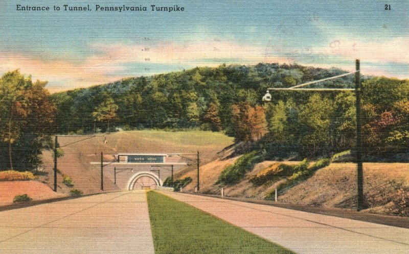 Vintage Postcard 1949 Entrance To Tunnel Pennsylvania Turnpike Howard ... Vintage Postcard 1949 Entrance To Tunnel Pennsylvania Turnpike Howard ...