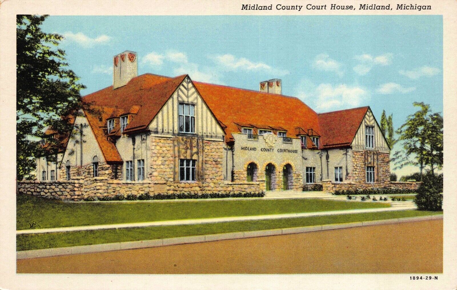 Postcard Midland County Courthouse in Midland, Michigan~121741 ...