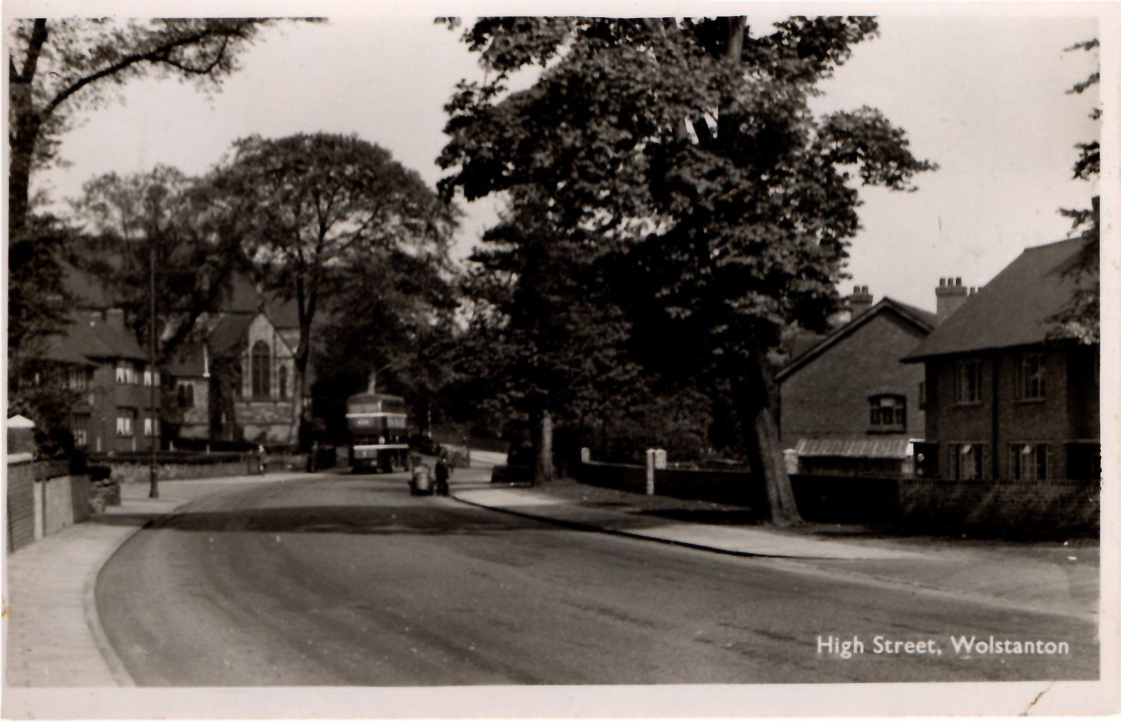 Great Britain 1950's RPPC Posted High Street Wolstanton Staffordshire ...