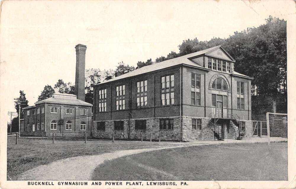 Lewisburg Pennsylvania Bucknell Gym and Power Plant Vintage Postcard ...