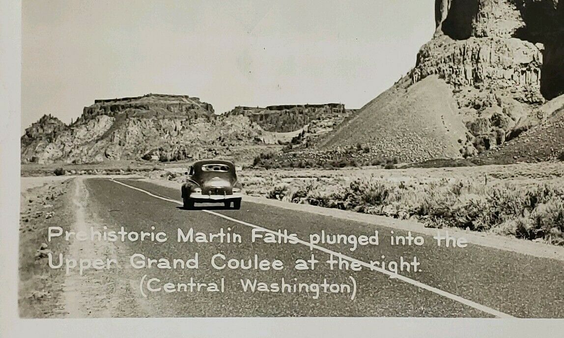C.1947 RPPC Prehistoric Martin Falls Upper Grand Coulee Central ...