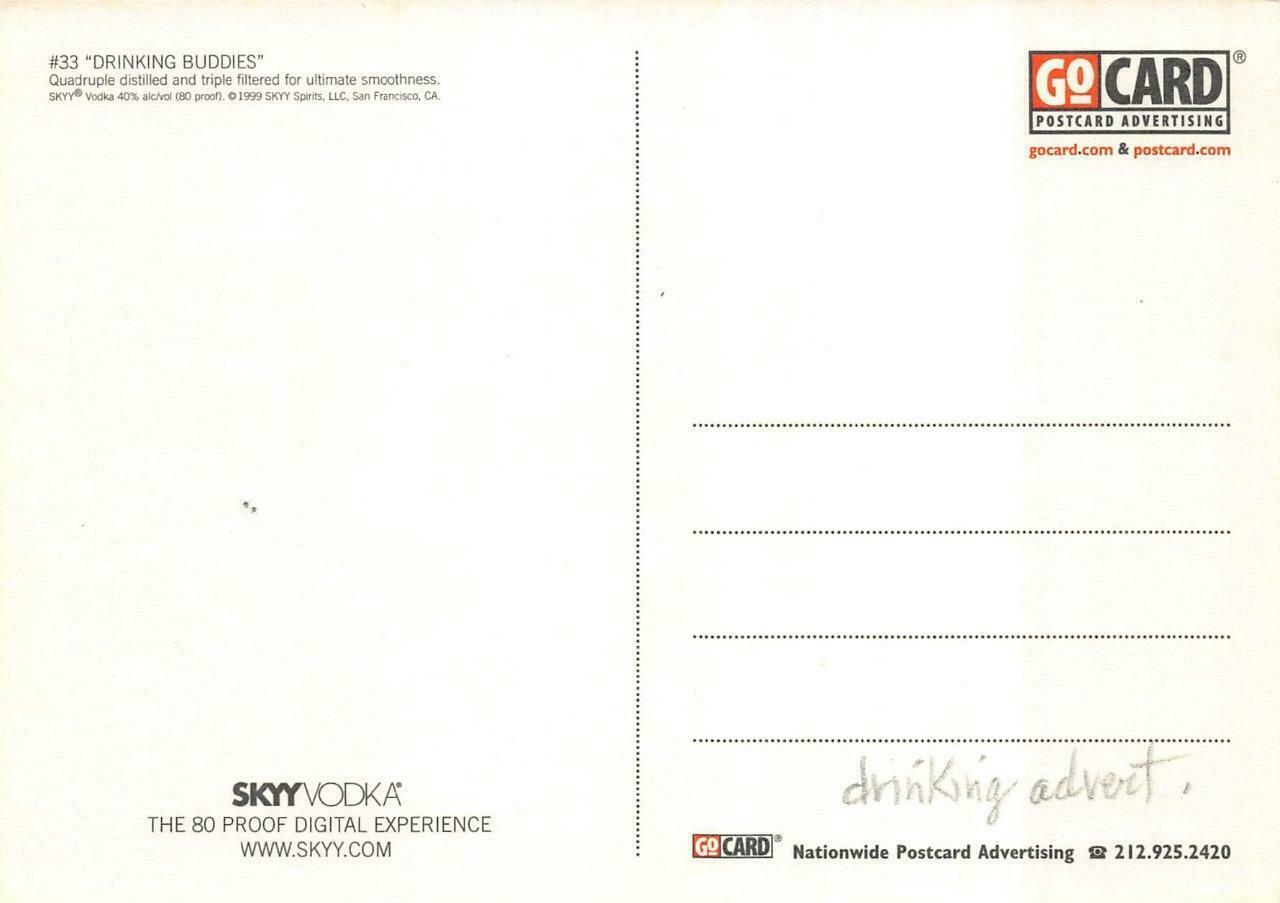 Advertising SKYY VODKA Drinking Buddies~Ventriloquist OVERSIZE Modern ...