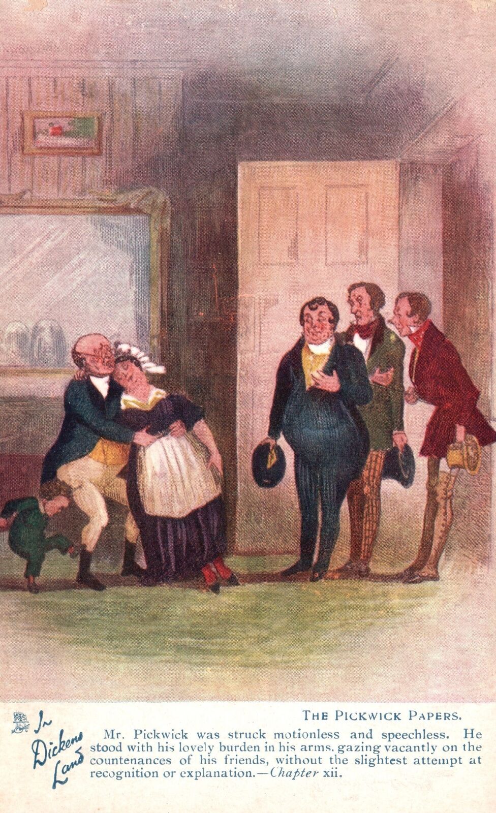 Vintage Postcard In Dickens Land The Pickwick Papers Chapter XII ...