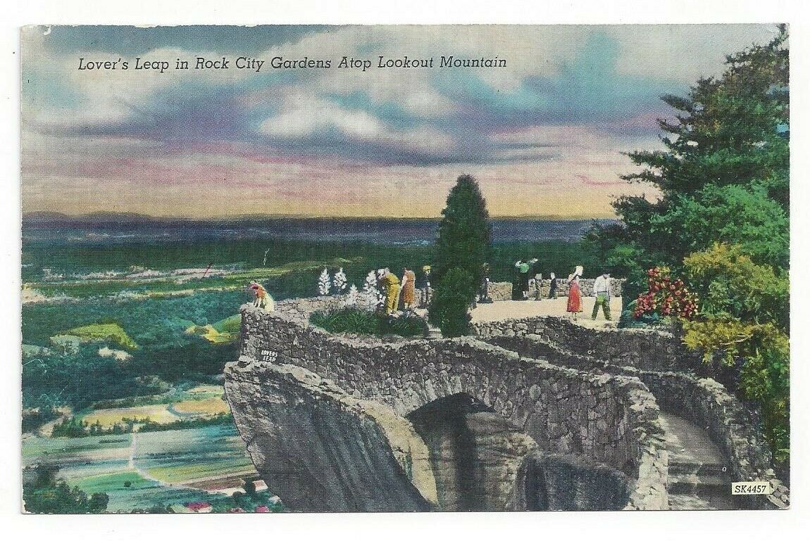 Tennessee TN Lovers Leap in Rock City Gardens Atop Lookout Mountain ...