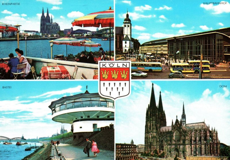 Vintage Continental Size Postcard Multiple Scenes Cologne Germany ...