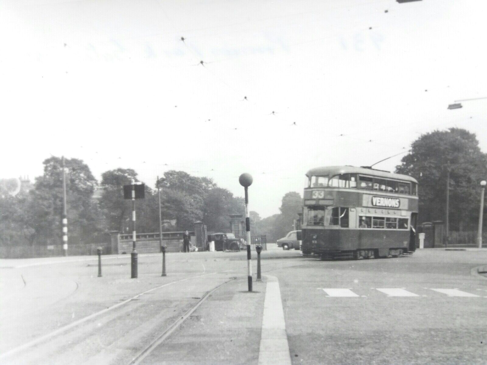 Original Vintage Liverpool Tramways Photo Tram 931 Princes Park Gates ...