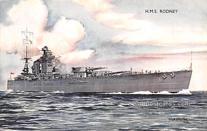 HMS Rodney Military Battleship Unused | Topics - Militaria - Other ...