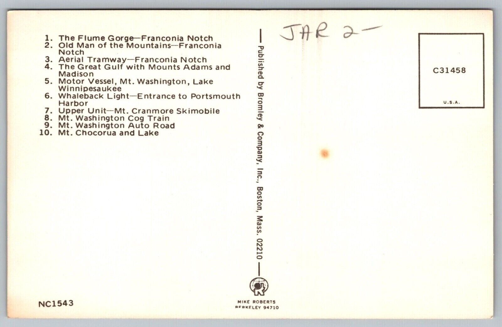 Greetings From New Hampshire Map Multiview Flume Gorge Old Man Mts ...