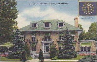 Indiana Indianapolis Govenors Mansion Curteich | United States ...