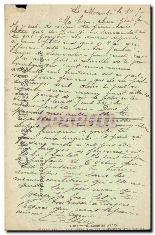 Le Mans Old Postcard Bas Relief of the statue of General Chanzy (2nd ...