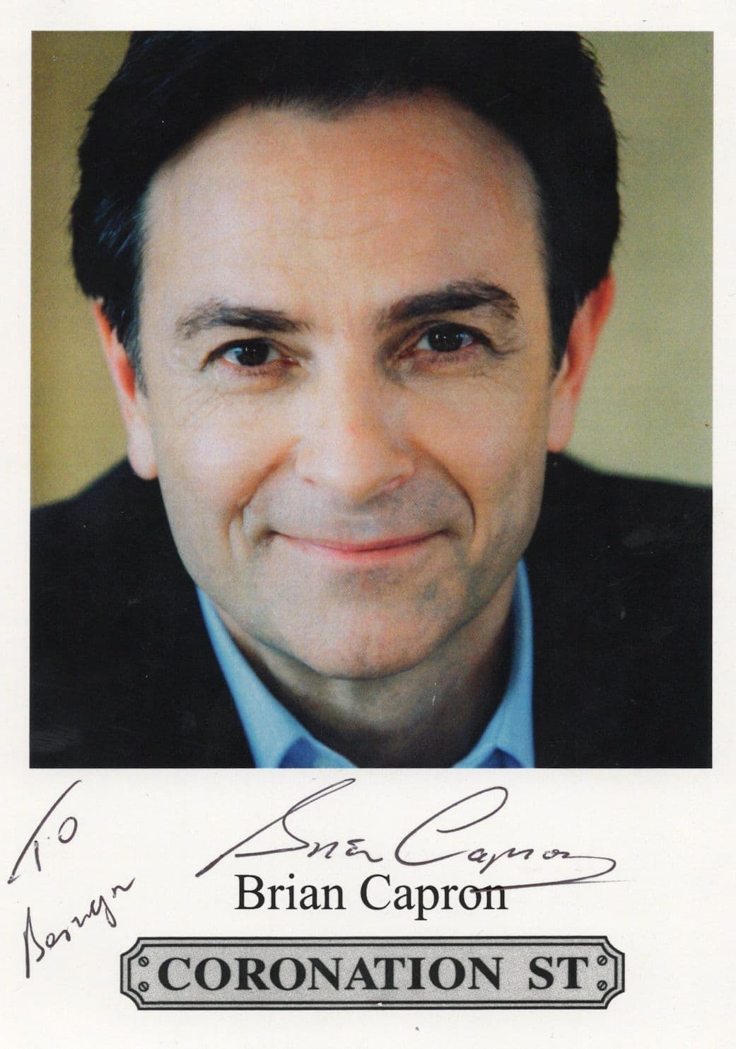 Brian Capron Coronation Street Killer Hand Signed Cast Card Photo ...