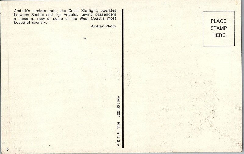 Vintage Amtrak Coast Starlight Railway Railroad Photochrome Postcard 38 ...