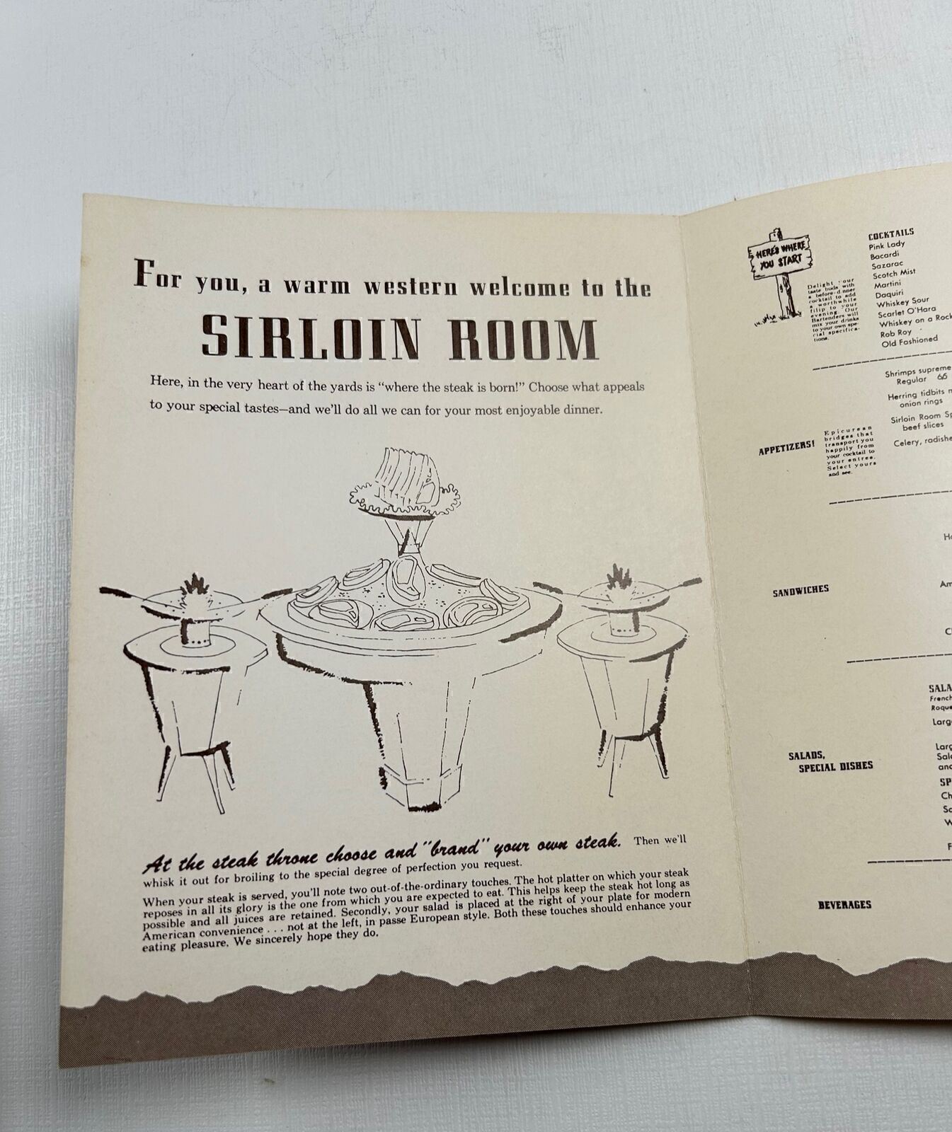 Vintage Restaurant Menu Sirloin Room Stock Yard Inn Chicago IL ...
