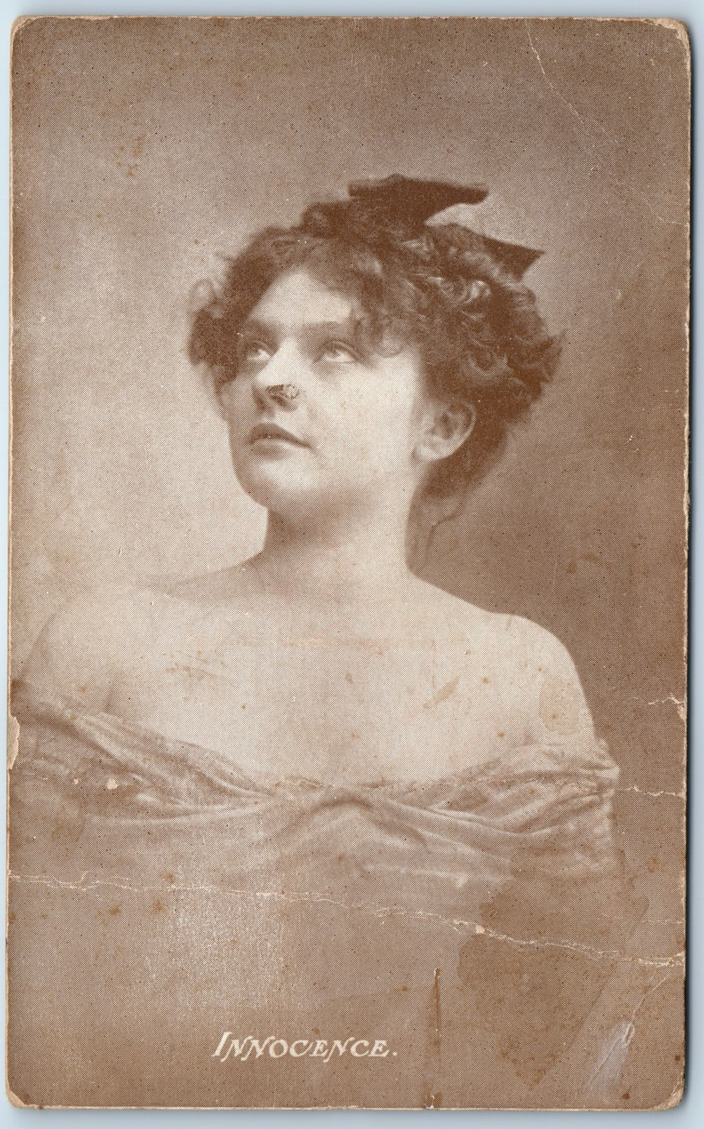 c1910s Cute Girl "Innocence" Risque Seductive Young Lady Submissive ...