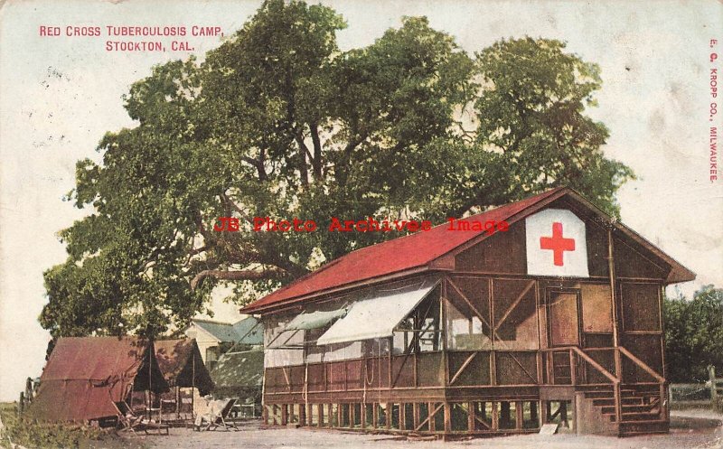 CA, Stockton, California, Red Cross Tuberculosis Camp, 1910 PM, EC ...