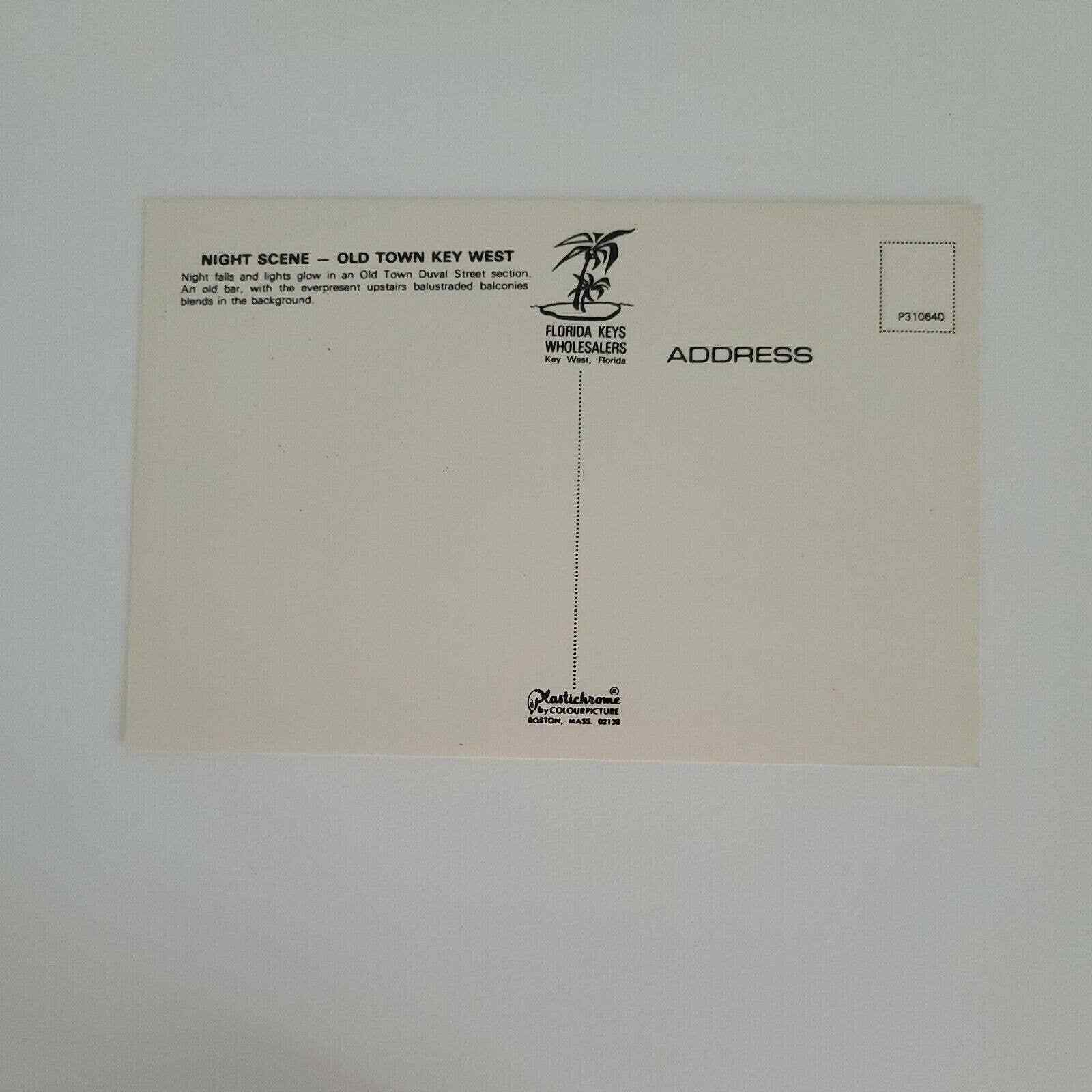 Key West Duval Street Night Street Scene Old Town Key West FL Postcard ...