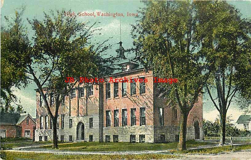 IA, Washington, Iowa, High School Building, Nicola & Harmon No 196283 ...