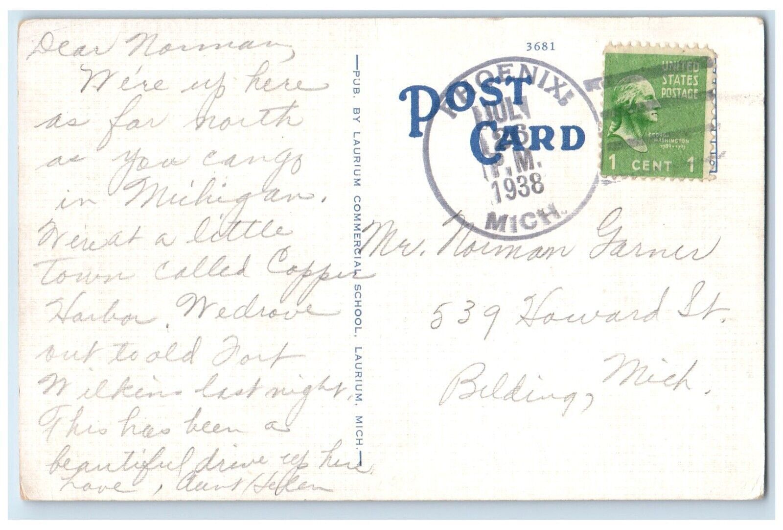 1938 Red Jacket Shaft Vertical Shaft World Calumet Michigan MI Vintage ...