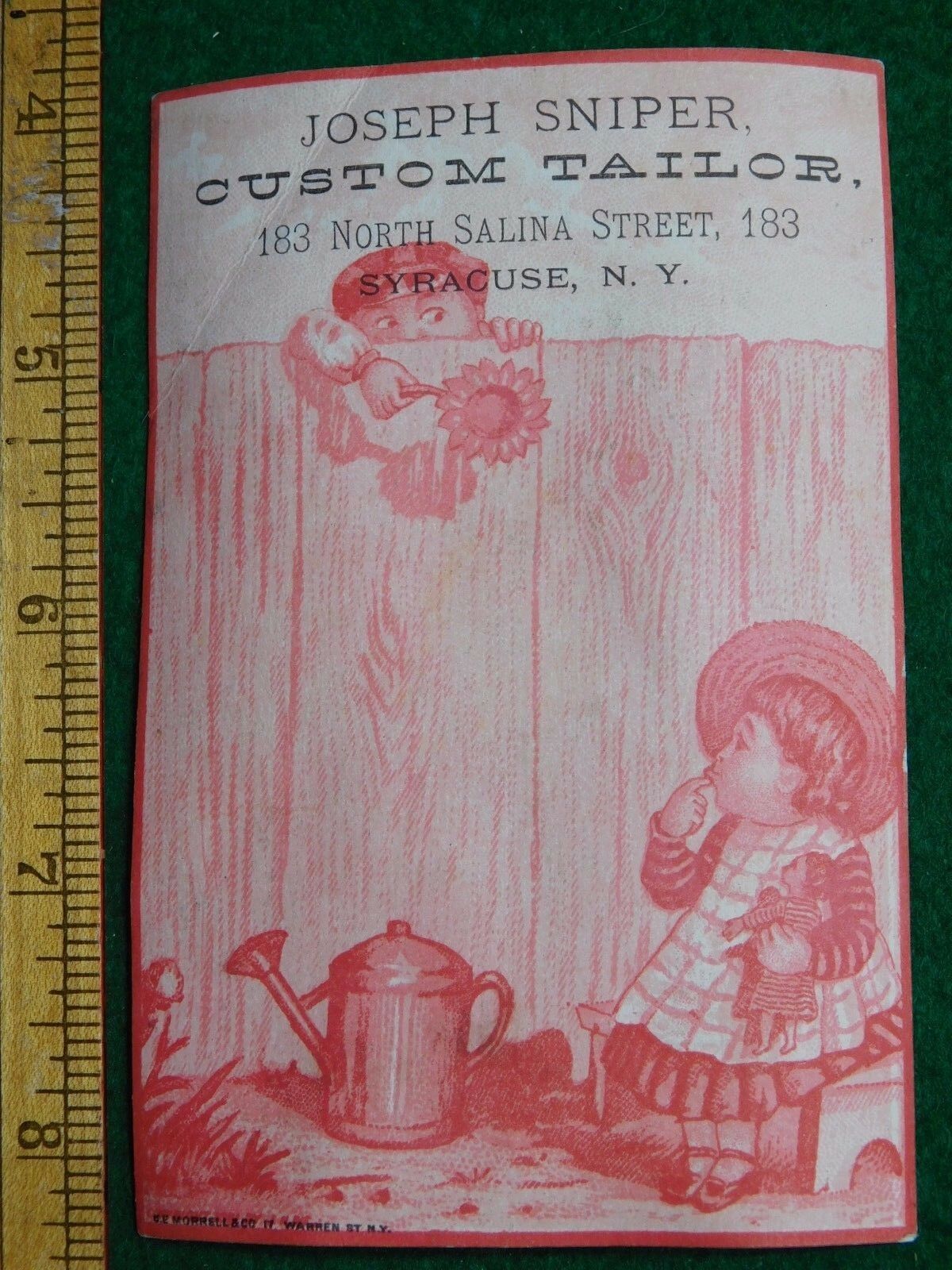 1870s-80s Joseph Sniper Custom Tailor Kids Doll #4 Victorian Trade Card ...