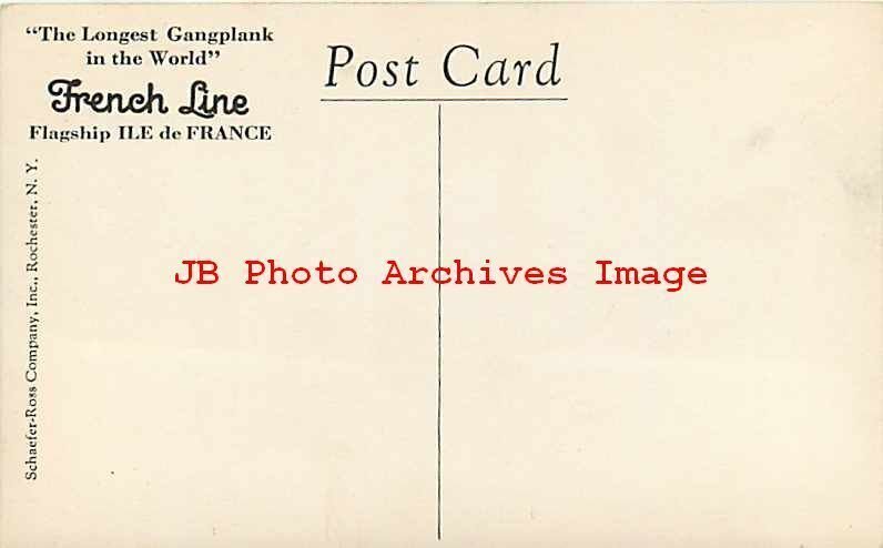 French Line, RPPC, Steamer Ile de France, First Class Grand Dining ...