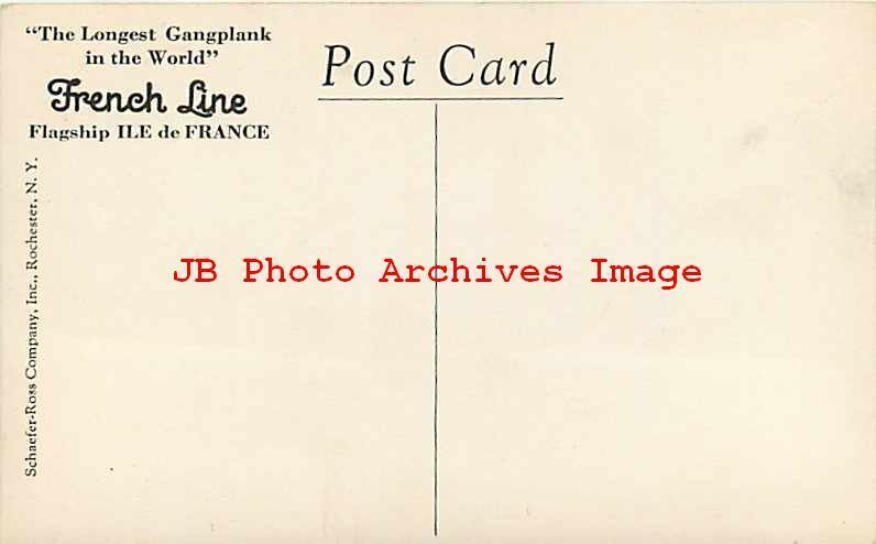 French Line, RPPC, Steamer Ile de France, First Class Grand Dining ...