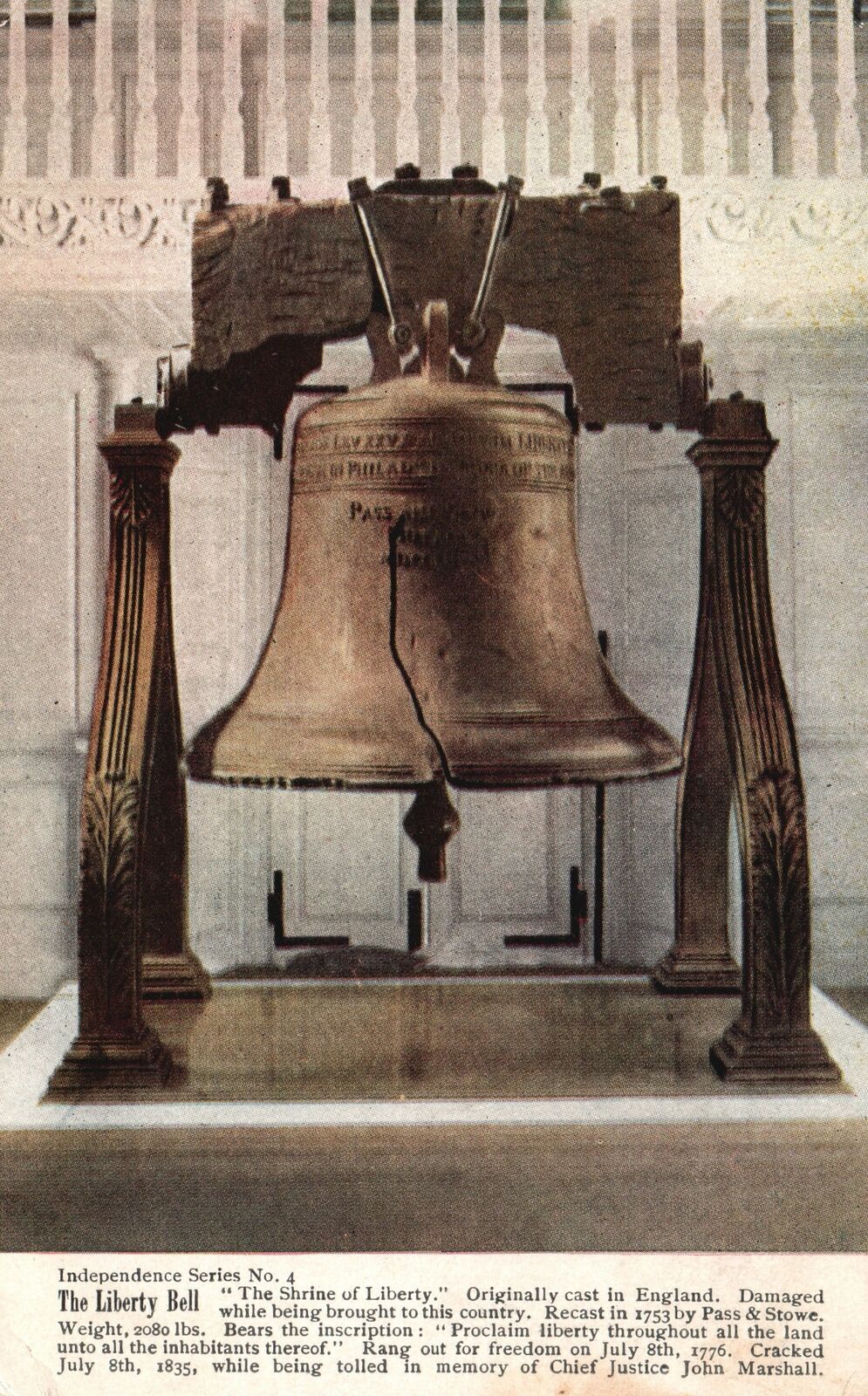 Vintage Postcard Liberty Bell The Shrine Of Liberty Originally Cast In ...