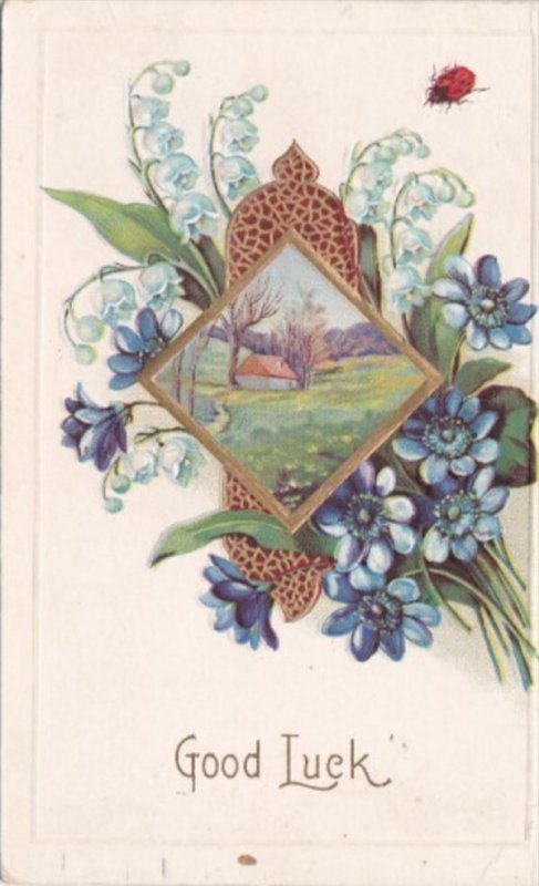 Good Luck With Flowers and Lady Bug | Topics - Holidays & Celebrations ...