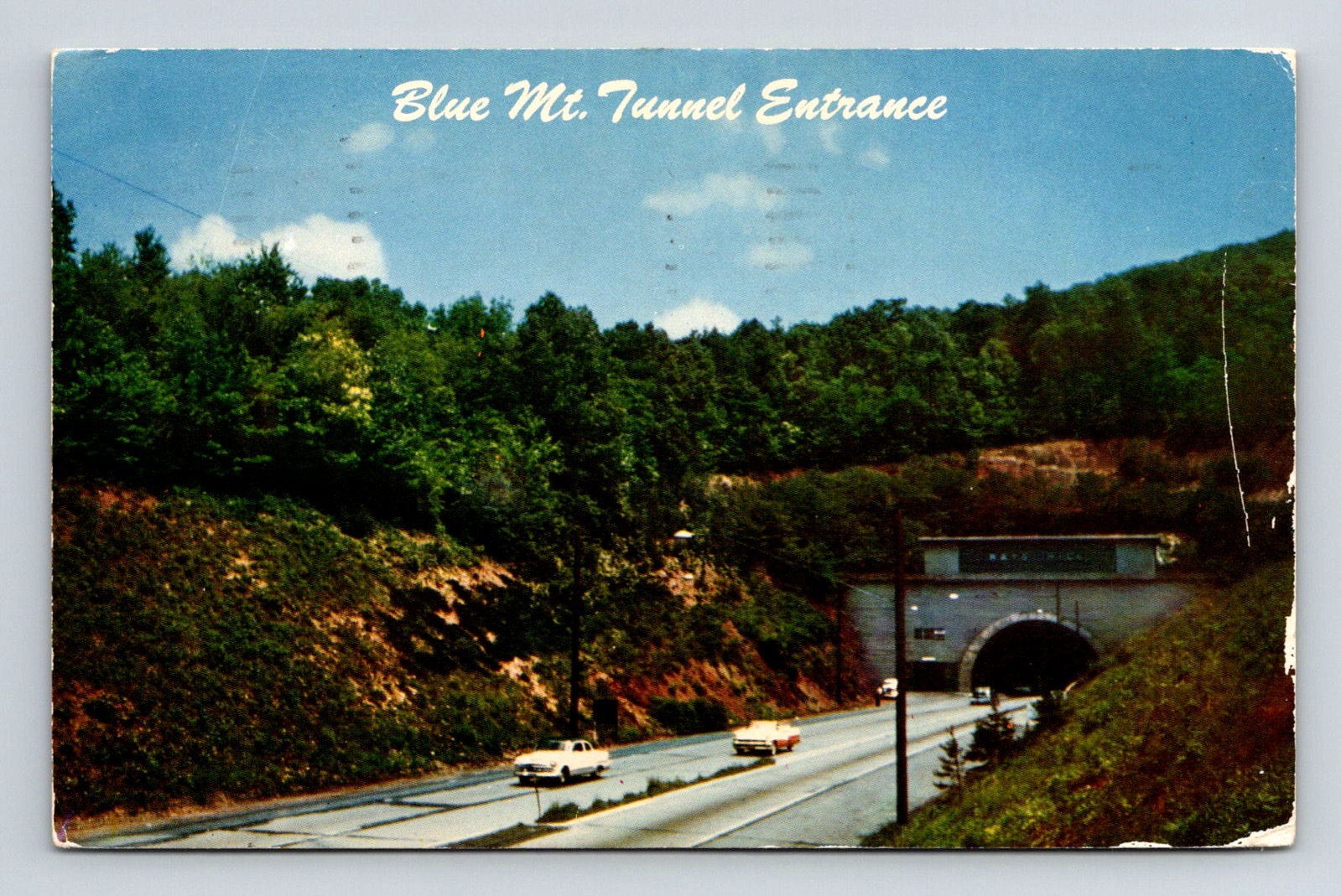 Blue Mountain Tunnel Pennsylvania Turnpike Scenic Chrome Cancel WOB ...
