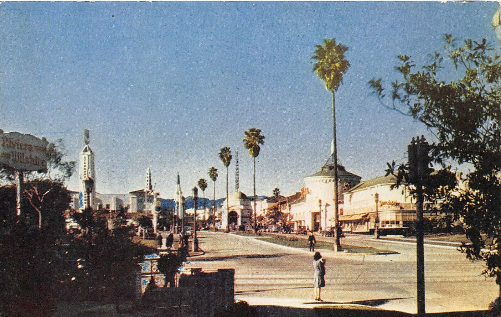 Los Angeles California 1950s Postcard Westwood Village Westwood Village ...