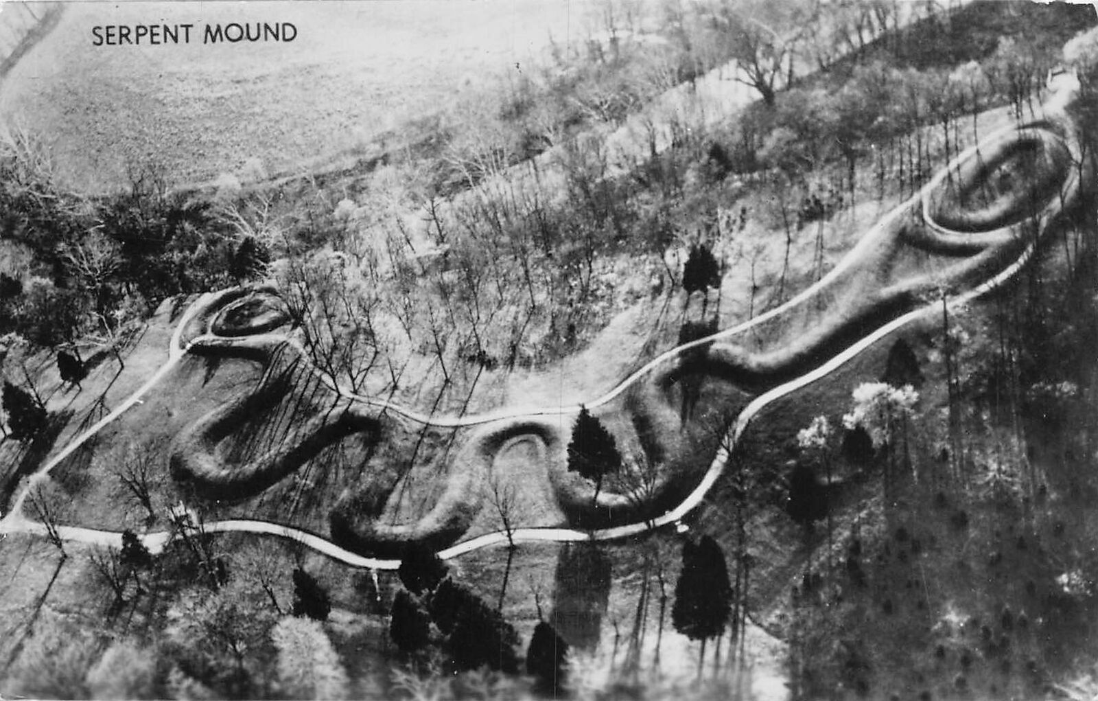 J75/ near Peebles Ohio RPPC Postcard c1960s Serpent Indian Mound 213 ...