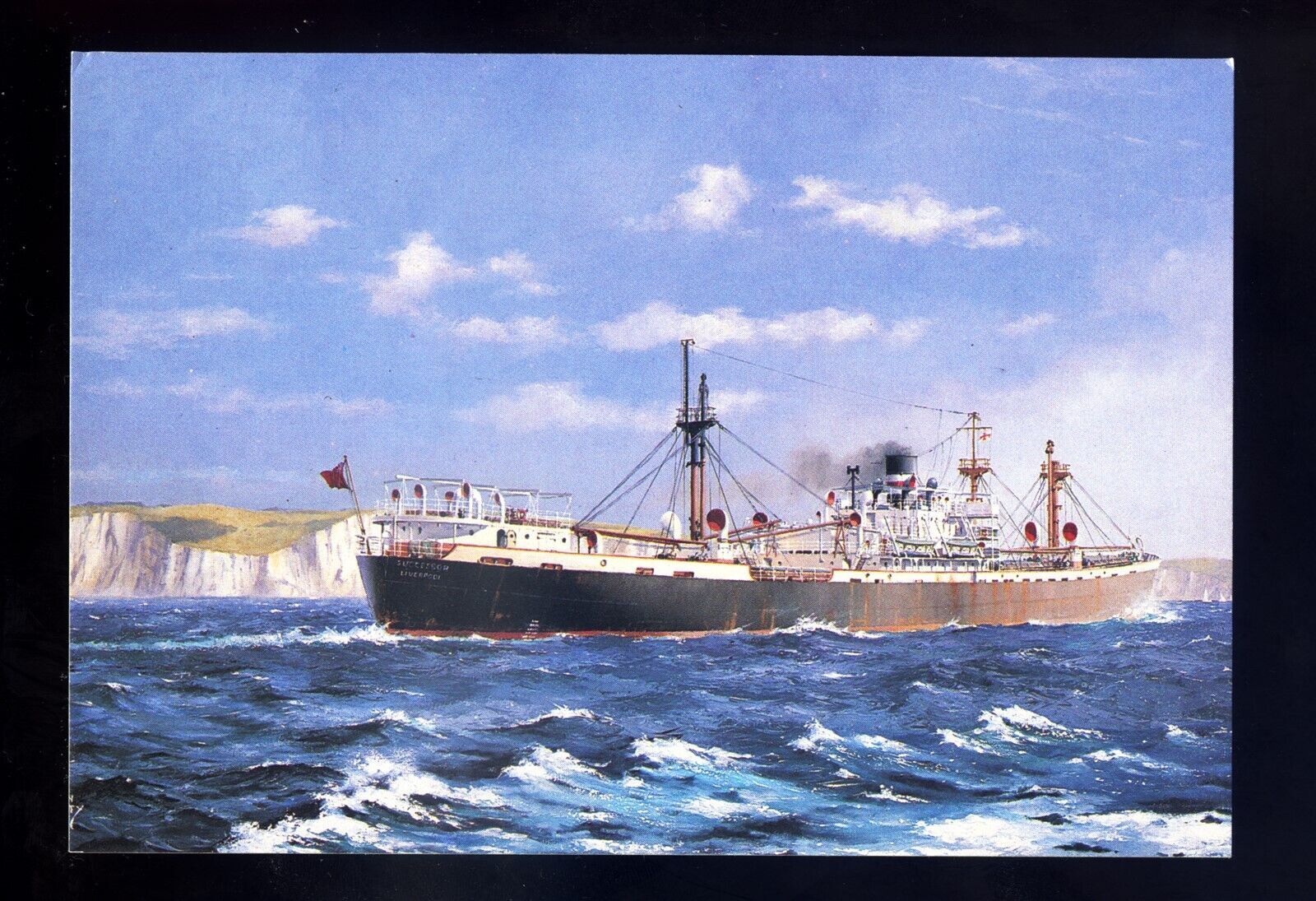 CD0471 - Harrison Line Cargo Ship - Successor - Artist unknown - 6x4 ...