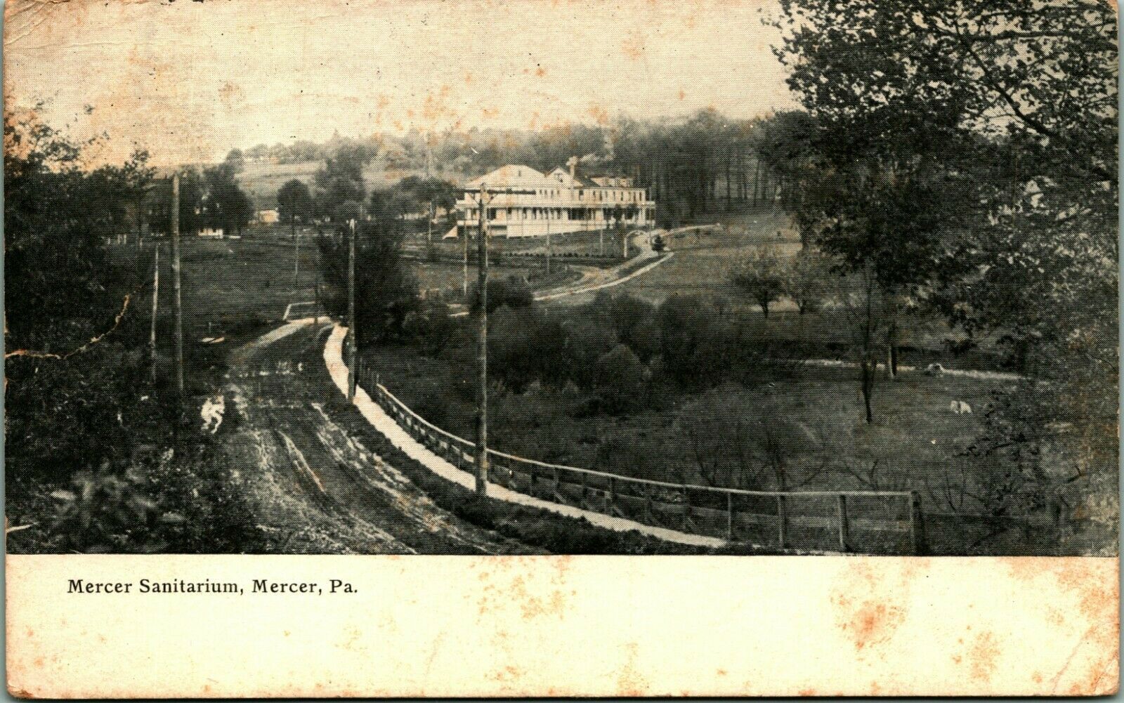 Mercer Sanitarium Panorama Mercer Pennsylvania 1908 DB Postcard ...