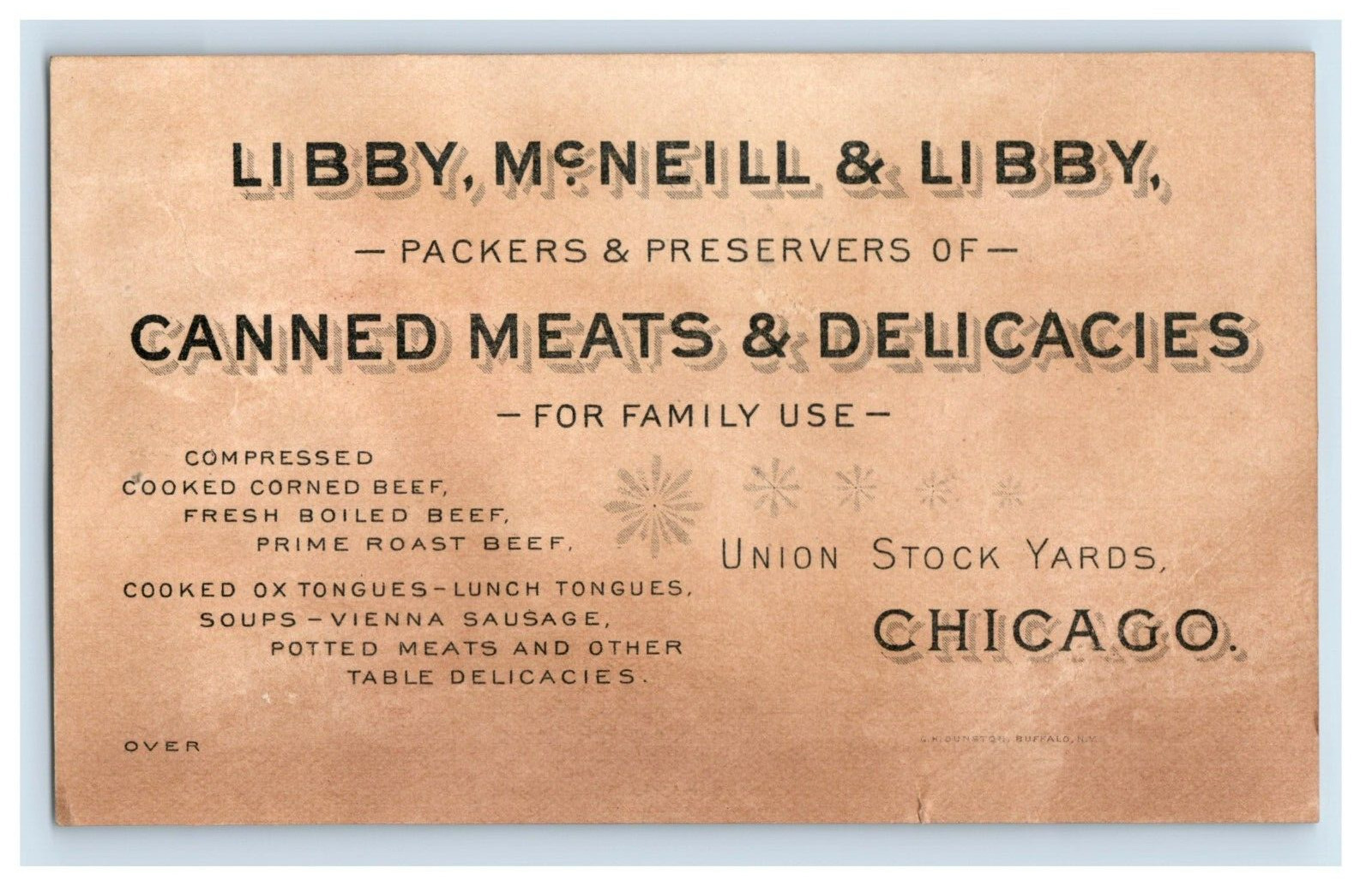 1880s Shakespeare Libby McNeill & Libby Canned Delicacies Lot Of 4 #2 ...