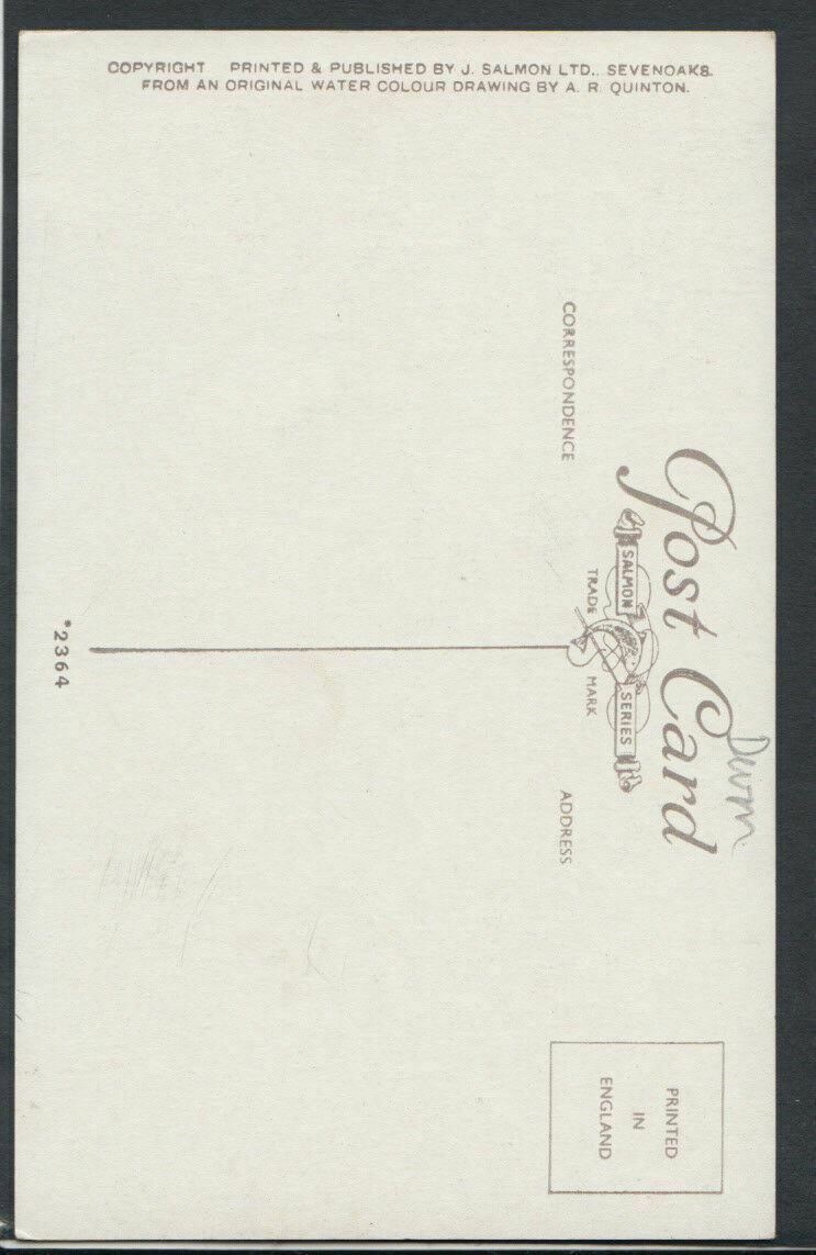 Devon Postcard - Clovelly High Street - Artist A.R.Quinton RS9082 ...