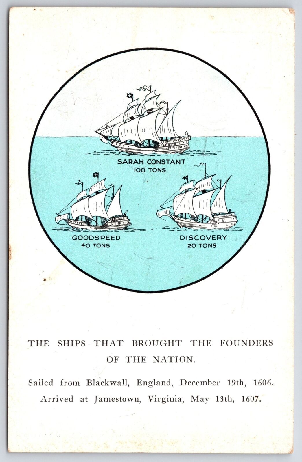 Sarah Constant Godspeed Discovery Ships That Brought The Founder ...