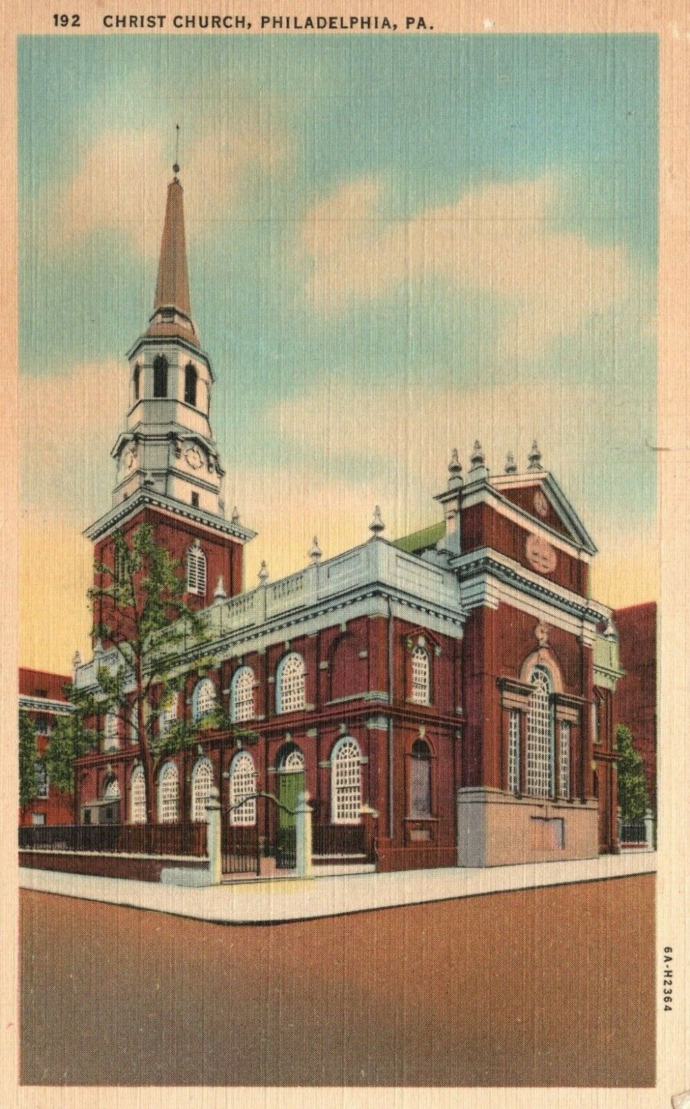 Vintage Postcard 1930's Christ Church Philadelphia PA Located on Second ...