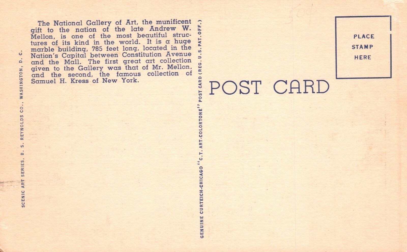 National Gallery Of Art Nation's Capital Building Washington DC Vintage ...