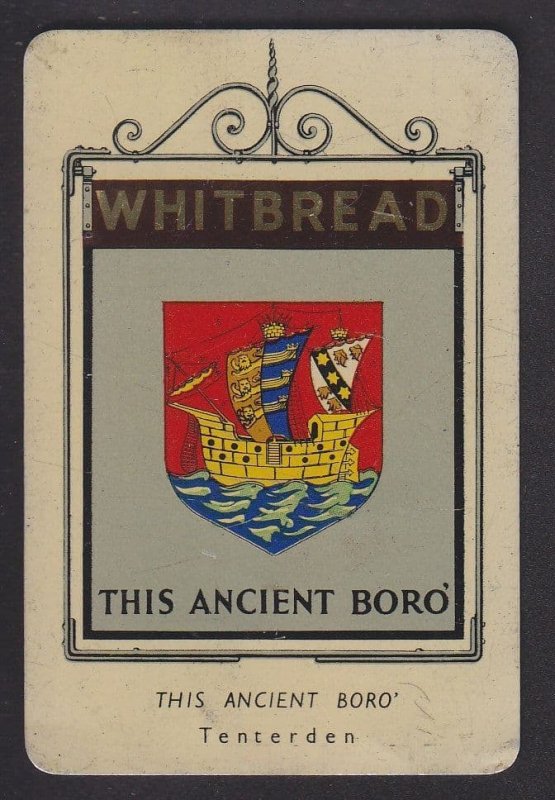 This Ancient Boro Tenterden Kent Metal Pub Sign Whitbread Rare Ephemera ...