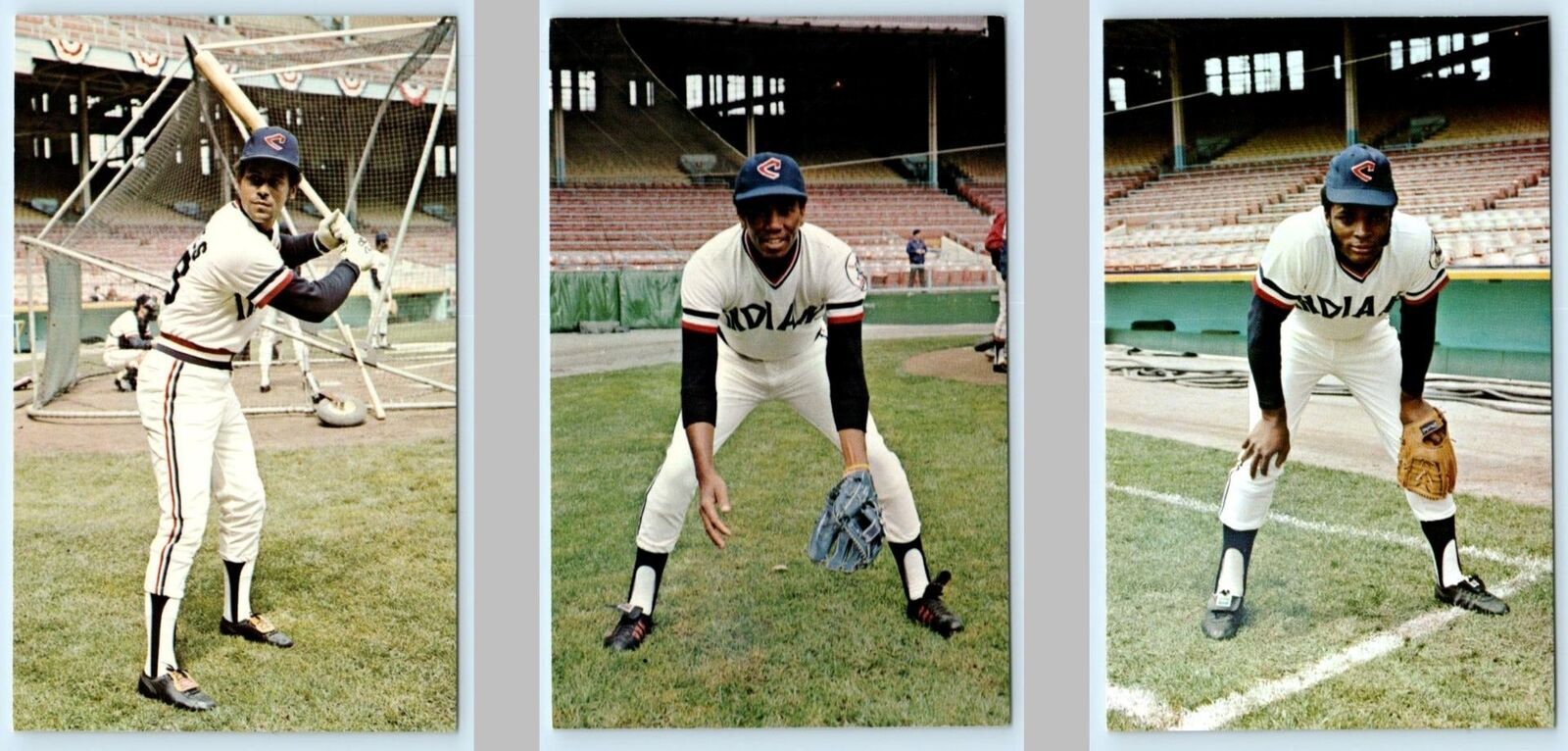 3 Postcards CLEVELAND INDIANS Baseball Player RUSTY TORRES, Charlie ...