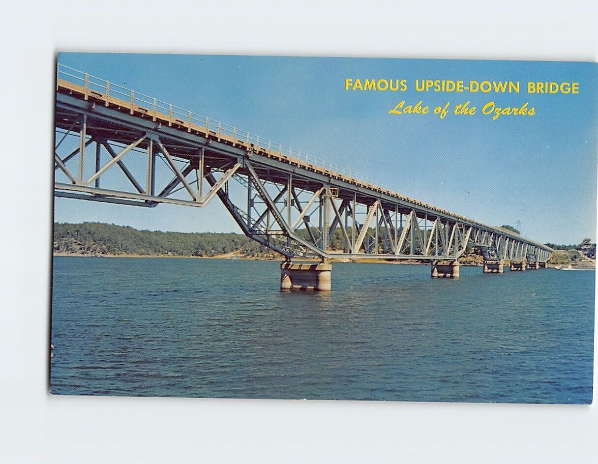 Postcard Famous Upside-Down Bridge, Lake of the Ozarks, Osage Beach ...