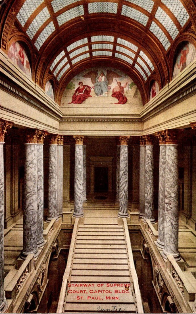 Minnesota St Paul State Capitol Stairway Of Supreme Court | United ...