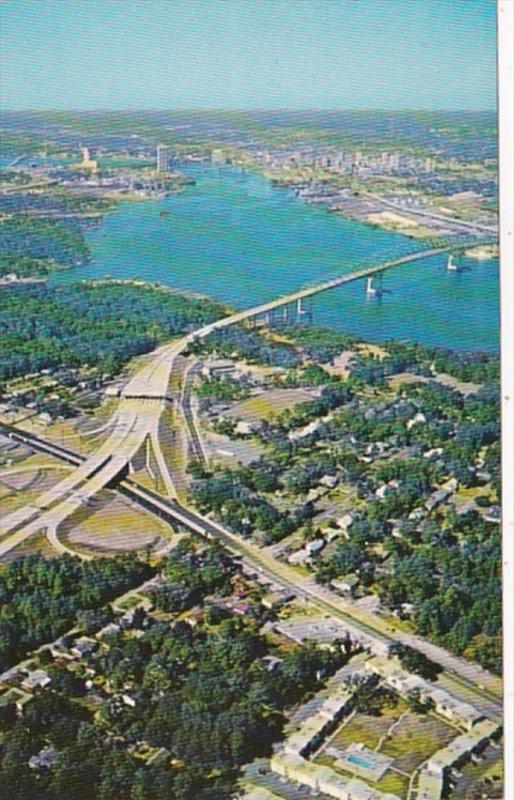 Florida Jacksonville Aerial Isaiah D Hart Memorial Bridge Atlantic ...
