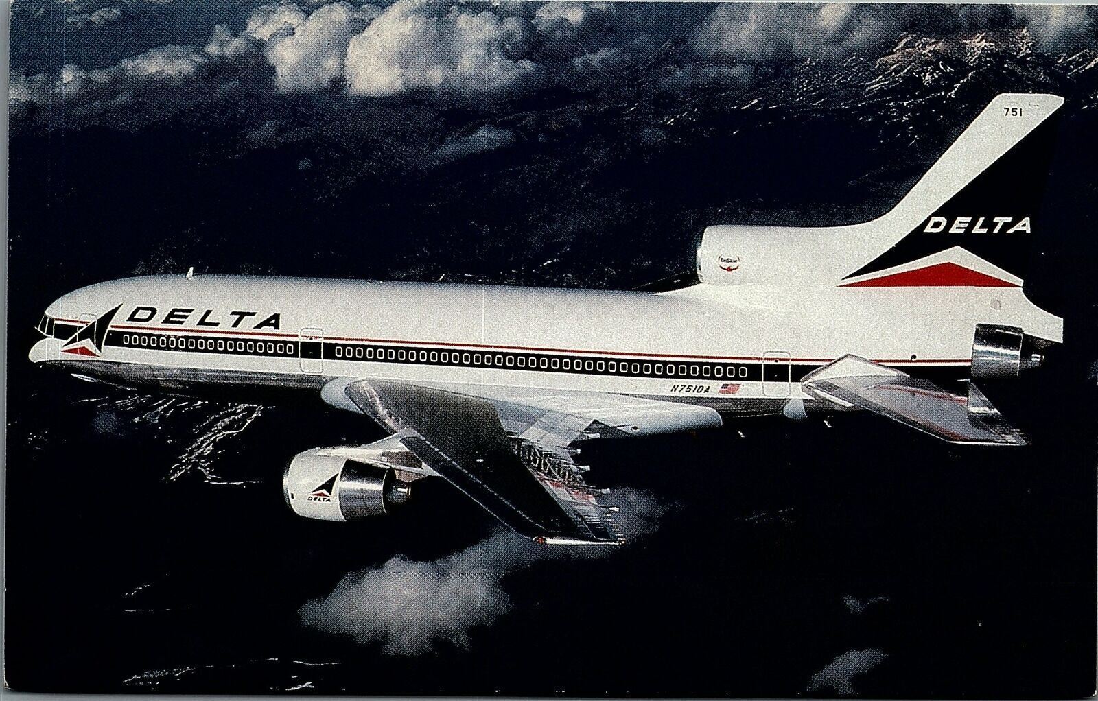 Vintage Delta Airlines Wide Body Lockheed L-1011 Tristar Postcard 38 ...
