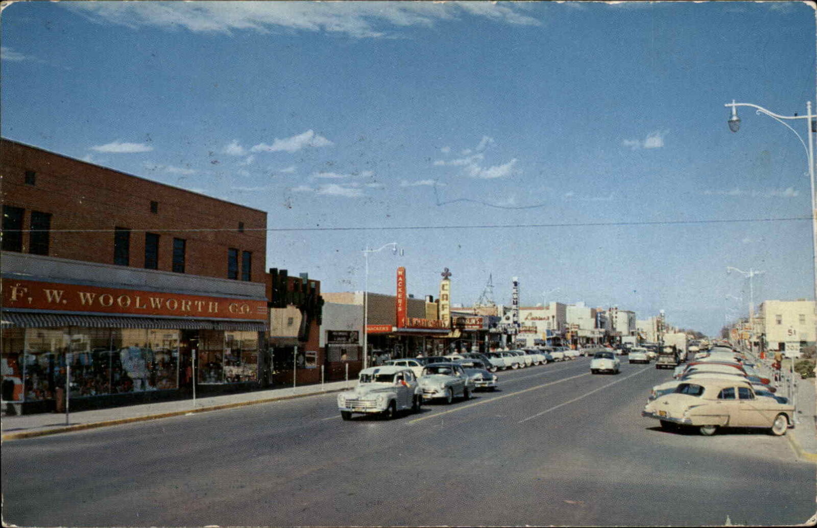 Odessa Texas TX Street Scene Classic 1960s Cars Vintage Postcard ...