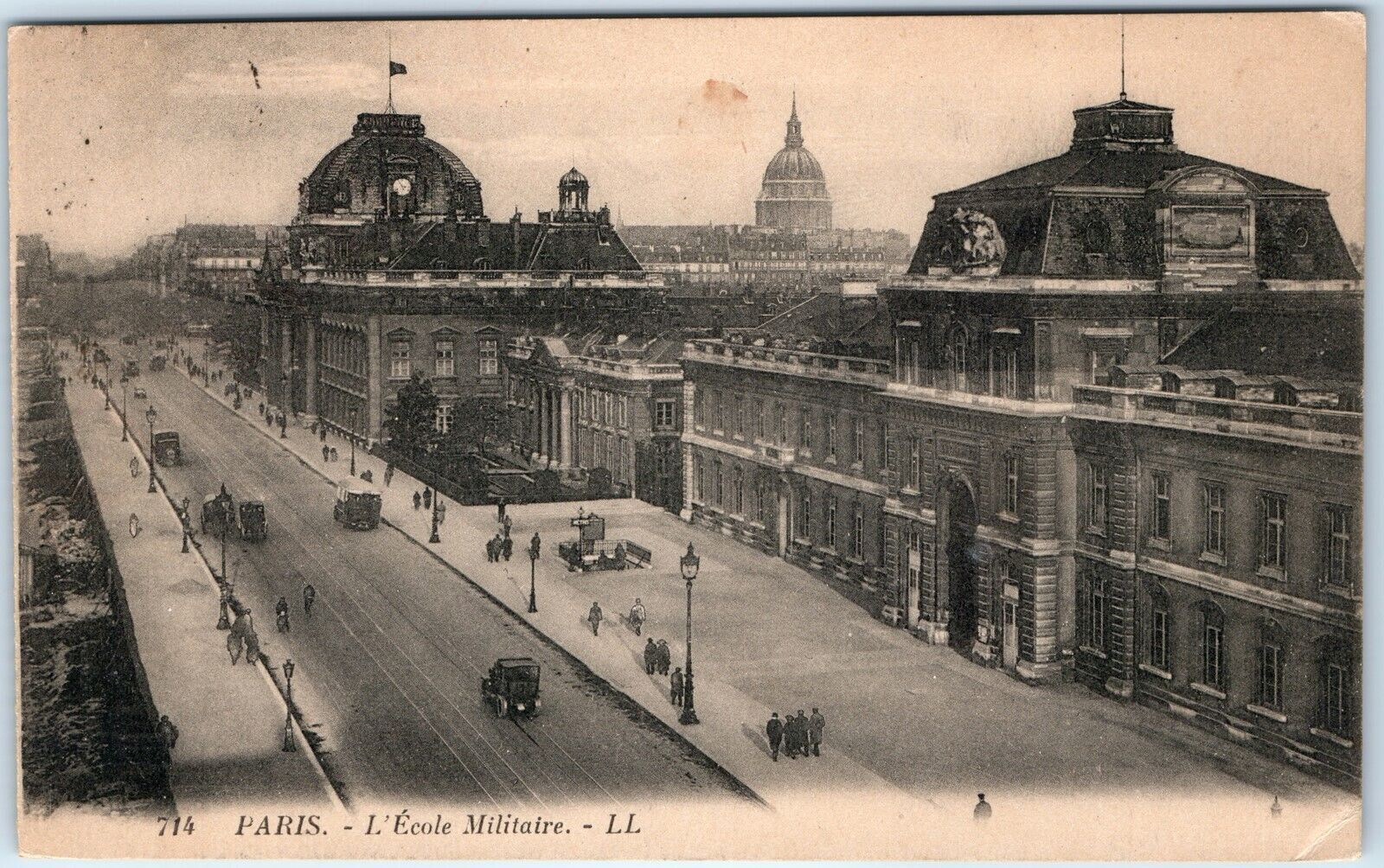 c1920s Paris, France L'Ecole Militaire Military School Dome Street PC ...